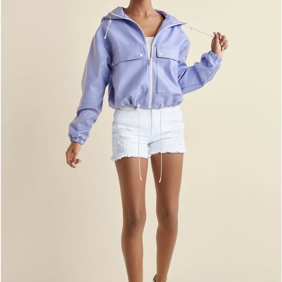 VENUS | Jackets & Coats | Nwts Venus Gorgeous Lavender Cropped Bomber ...